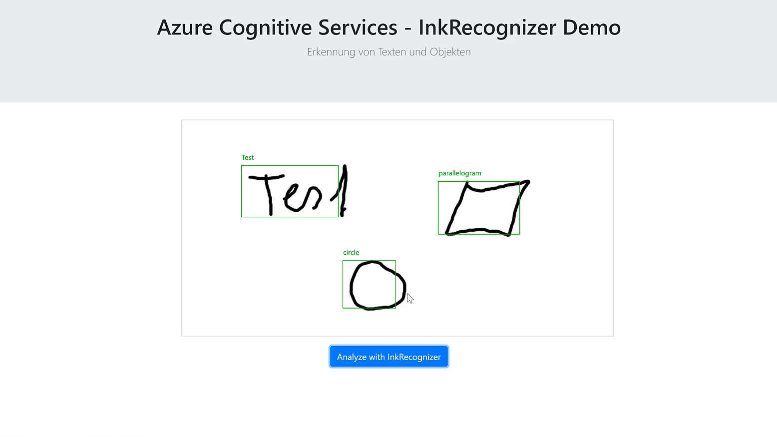 InkRecognizer Demo | softaware gmbh